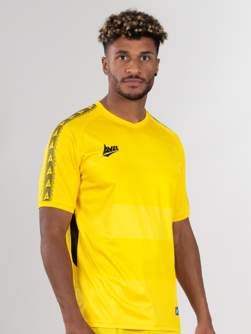 Retro Fade Jersey | Yellow Sports Jersey | Avec Sport