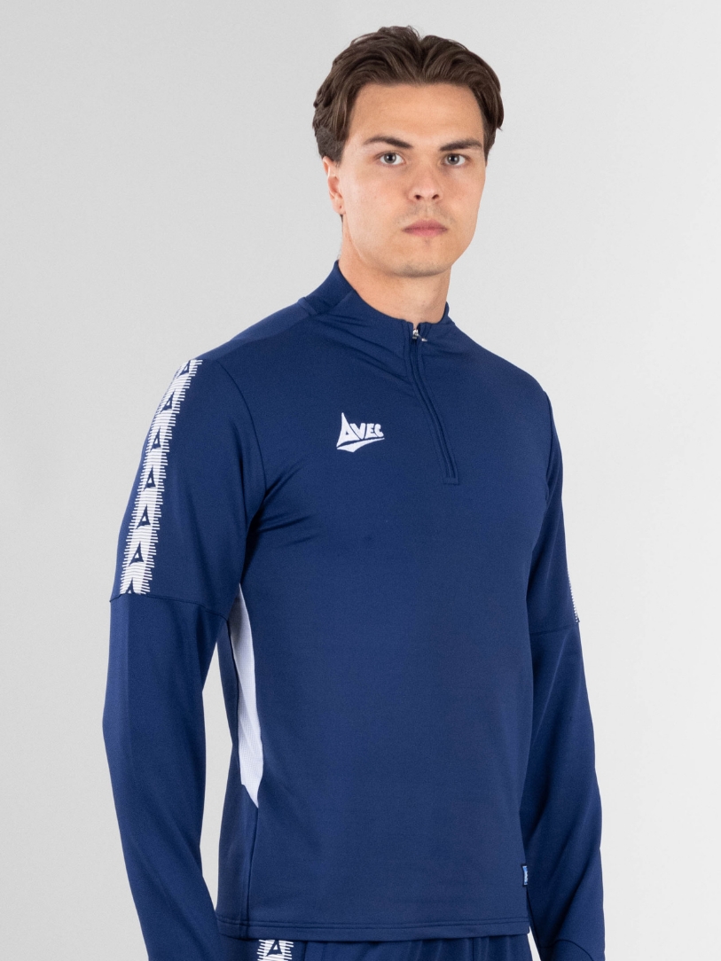 Evolve Tech Overlay | Navy Sports Jumper | Avec Sport
