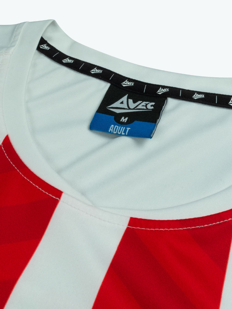 Pro Stripe Jersey | Red & White Striped Jersey | Avec Sport
