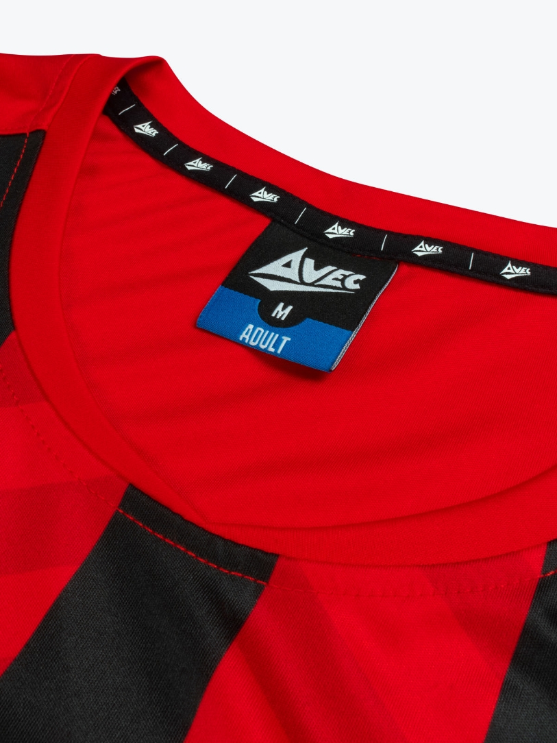 Red & Black Stripe Jersey | Stripe Team Jersey | Avec Sport
