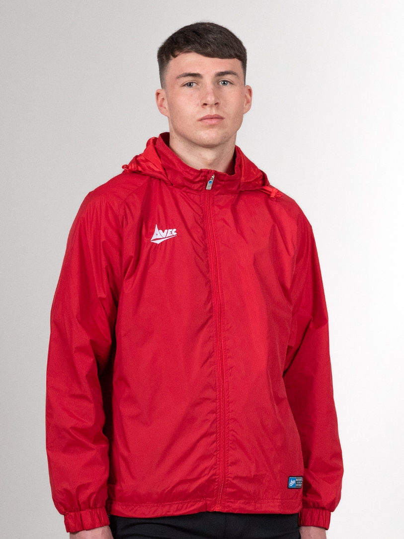 Red Lightweight Jacket | Red Sport Raincoat | Avec Sport