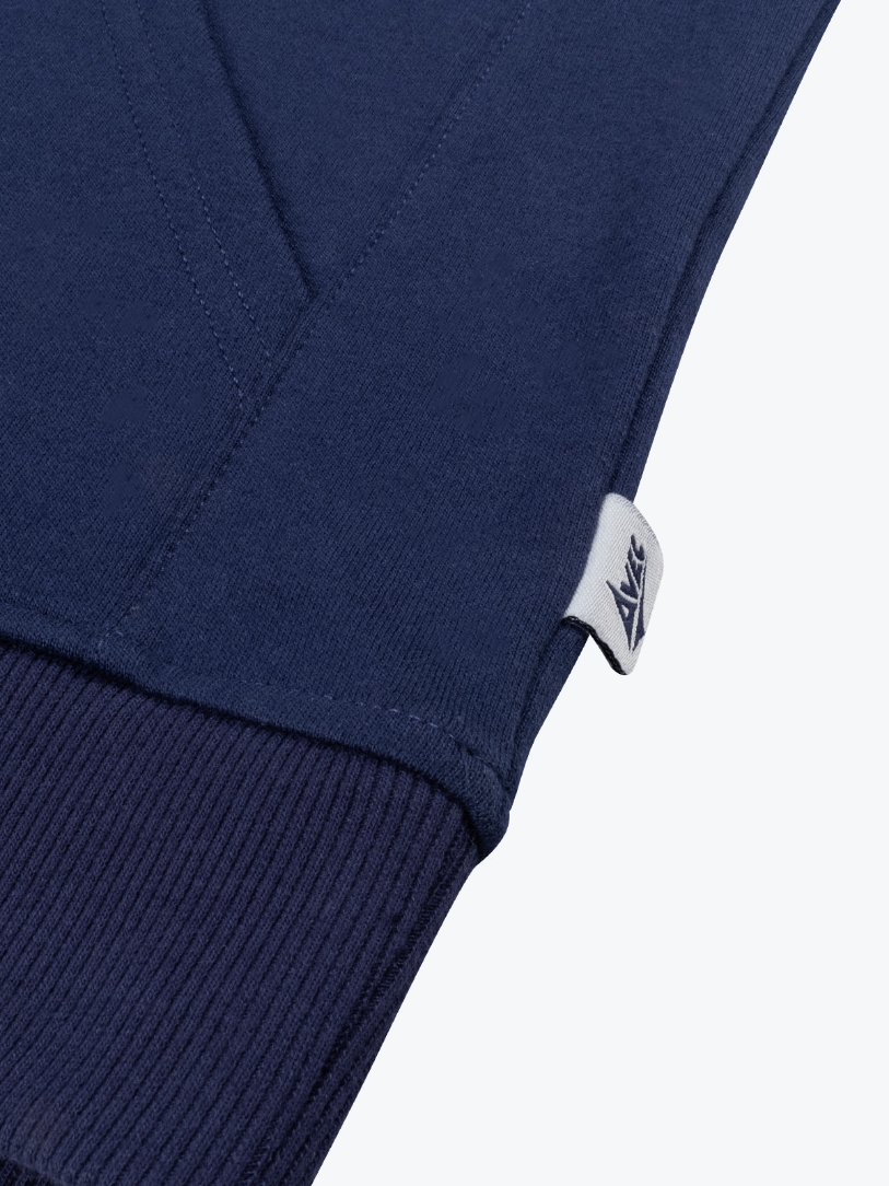 Enigma Navy Fleece Hoodie | Navy Sports Hoodie | Avec Sport