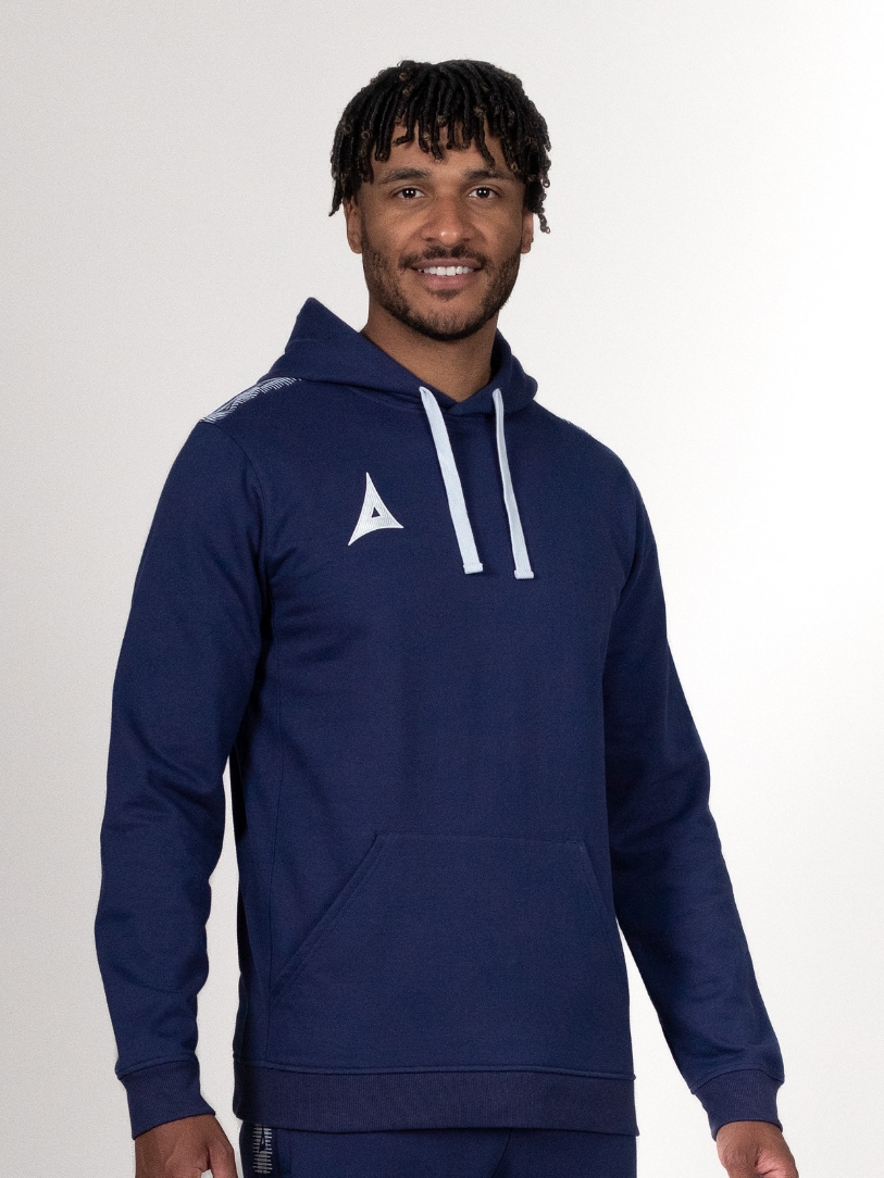 Enigma Navy Fleece Hoodie | Navy Sports Hoodie | Avec Sport