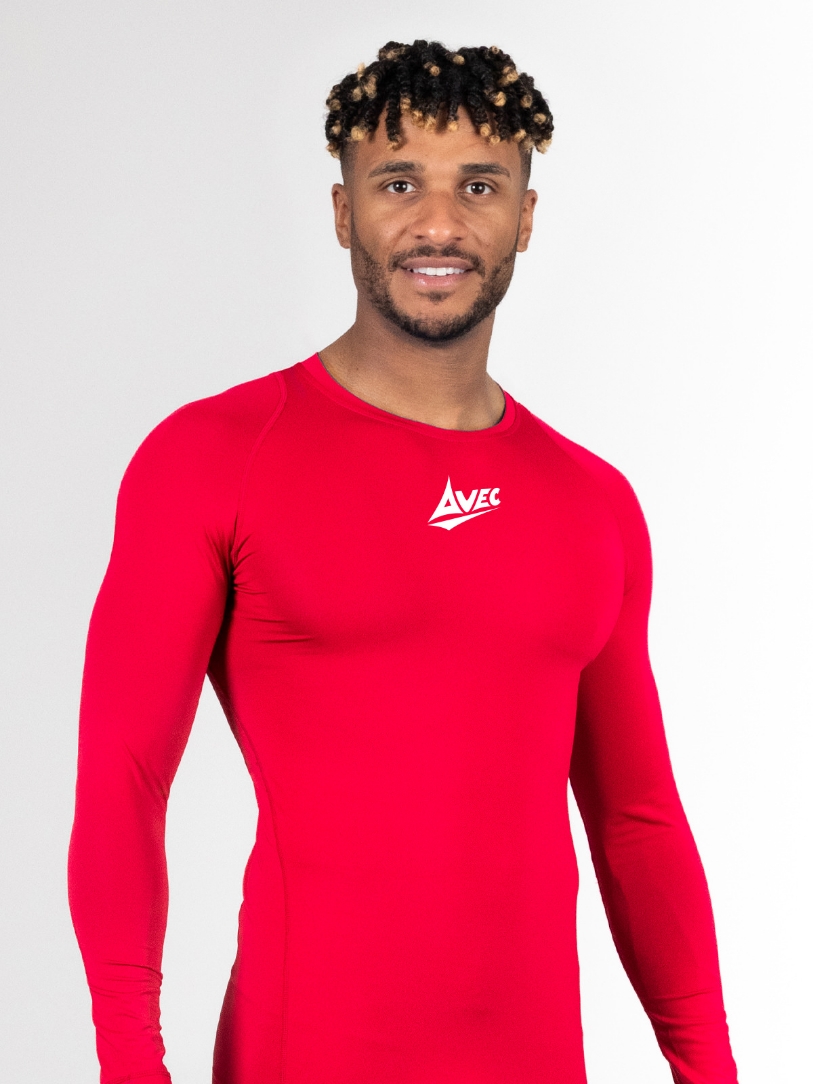 Red Fusion Body Fit Jersey | Training Tops | Avec Sport