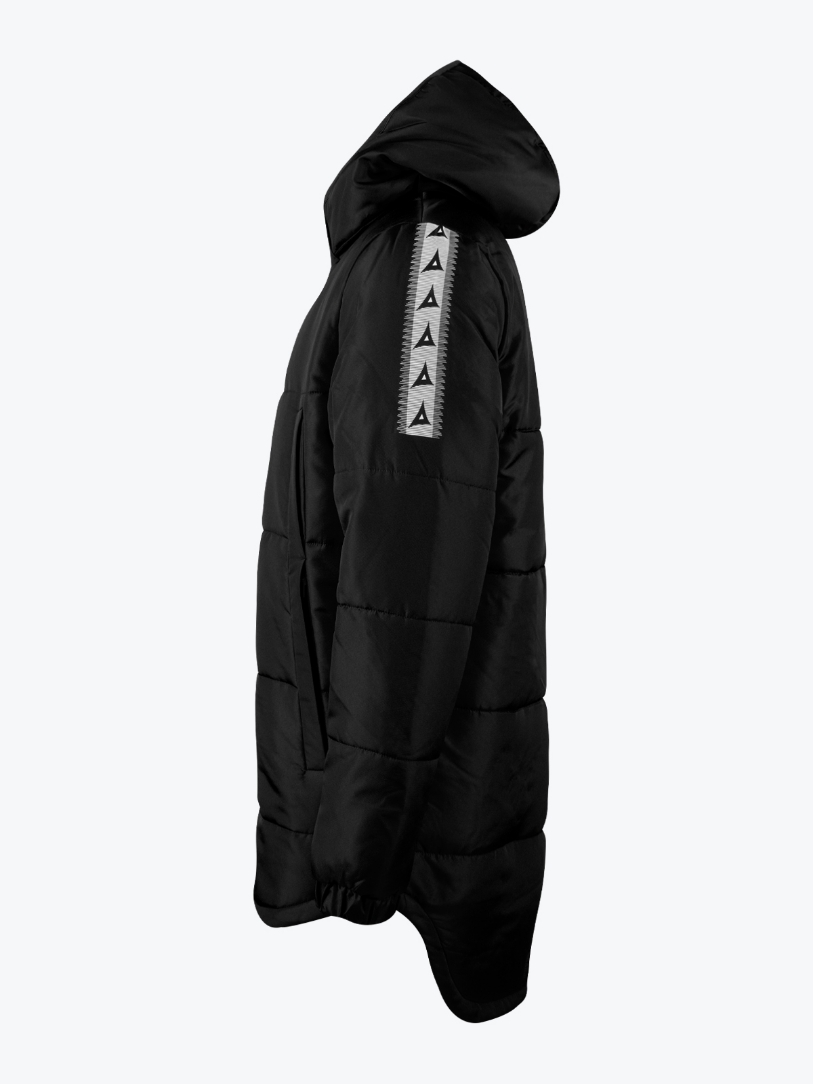 Black Evolve Padded Bench Jacket | Avec Sport