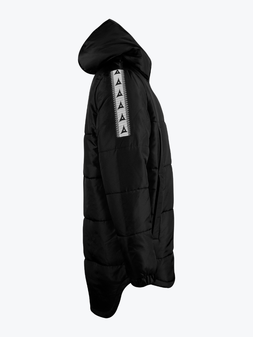 Black Evolve Padded Bench Jacket | Avec Sport