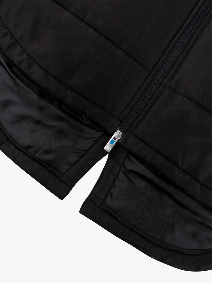 Black Evolve Padded Bench Jacket | Avec Sport