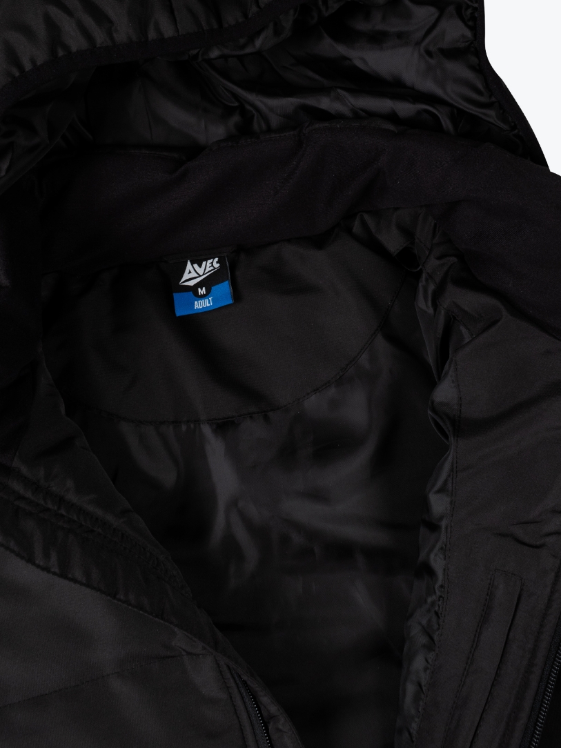Black Evolve Padded Bench Jacket | Avec Sport