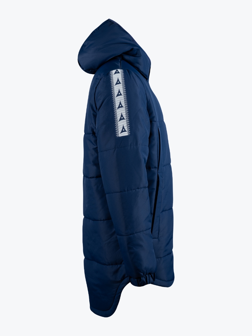 Navy Evolve Padded Bench Jacket | Avec Sport