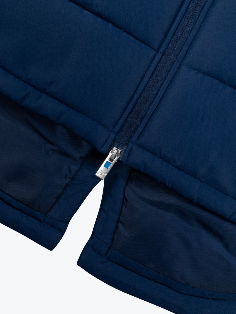 Navy Evolve Padded Bench Jacket | Avec Sport