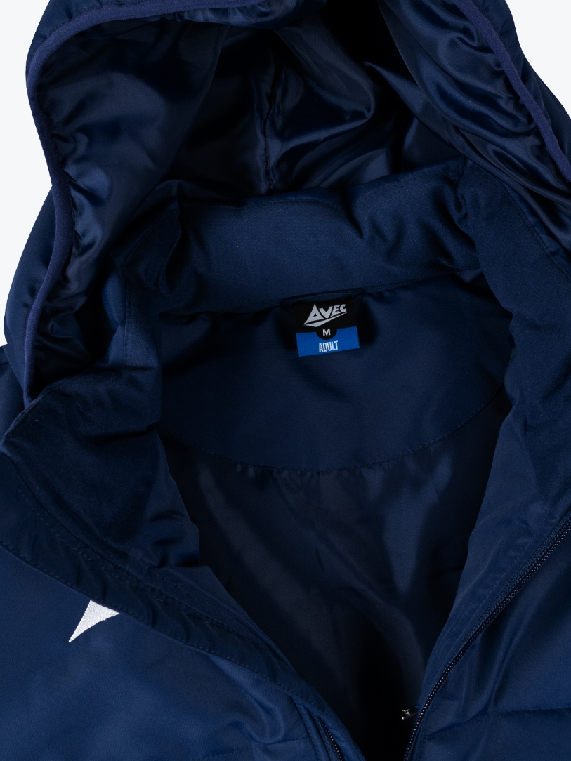 Navy Evolve Padded Bench Jacket | Avec Sport
