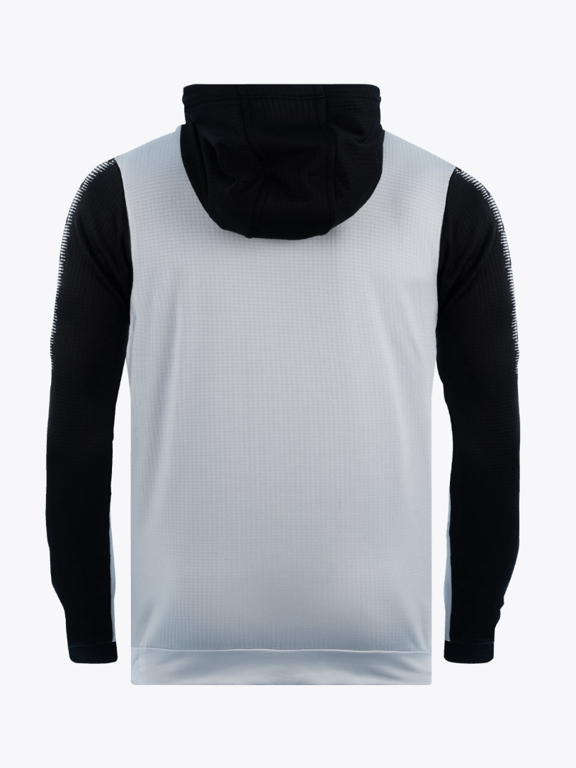 Grey Pro Player FZ | Grey Hooded Football Training Jacket