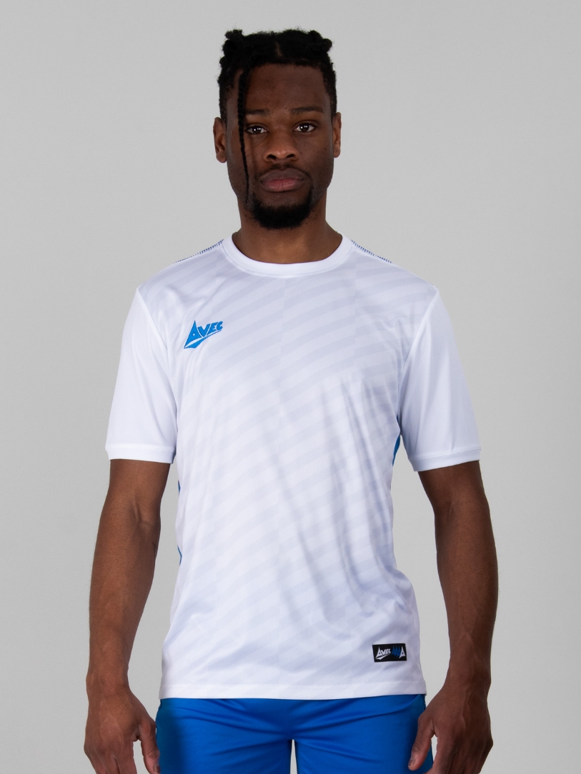 White Striped Sports Top | Evolve Pro 3 Jersey | Avec Sporty