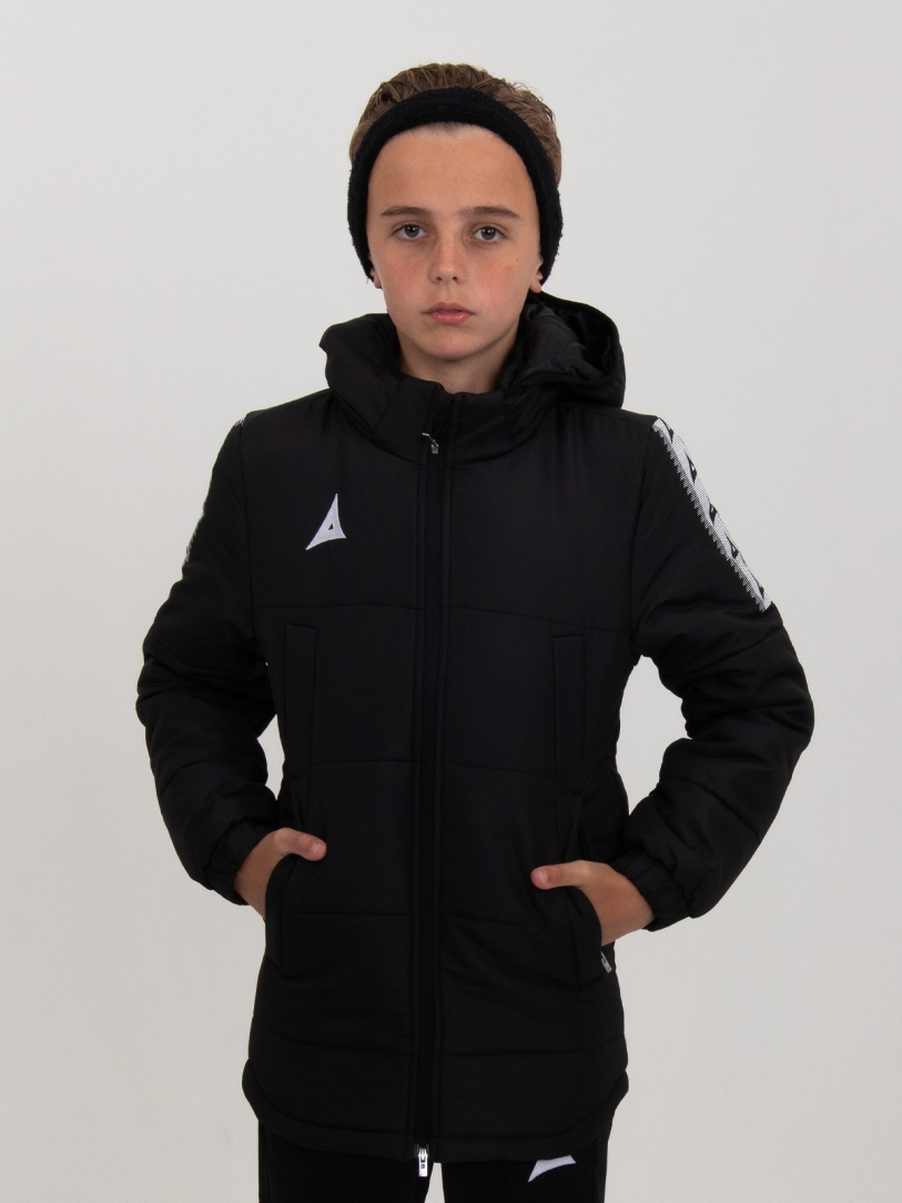 Black Evolve Padded Bench Jacket | Avec Sport