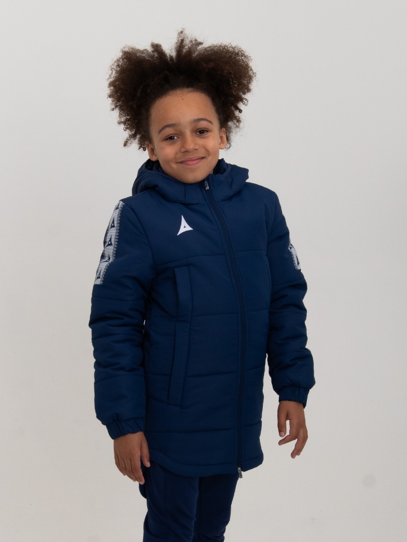 Navy Evolve Padded Bench Jacket | Avec Sport