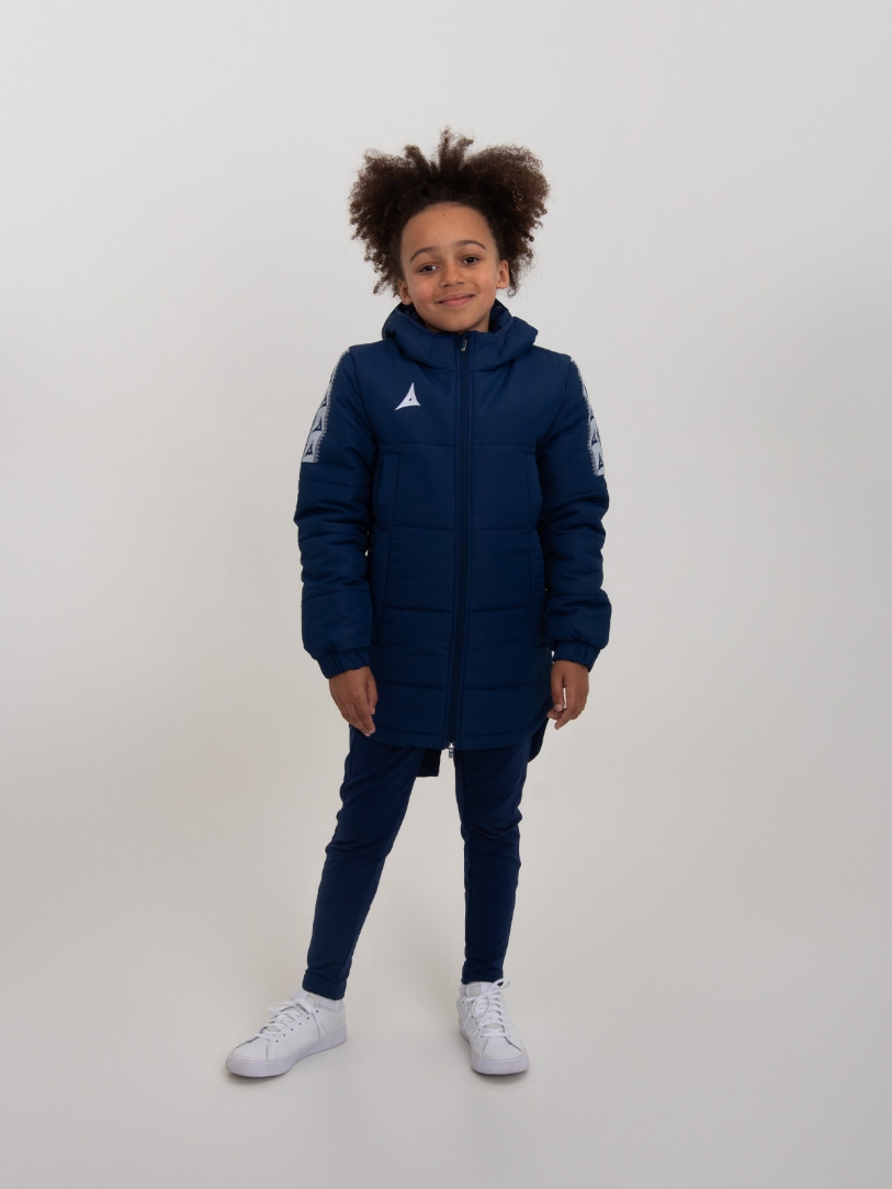 Navy Evolve Padded Bench Jacket | Avec Sport